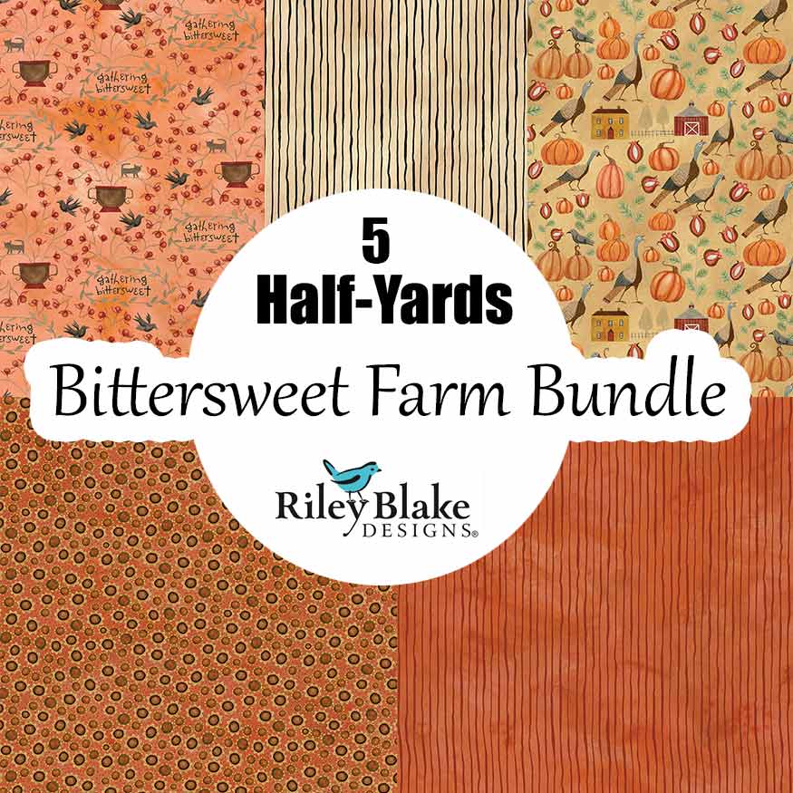 Bittersweet Farm Bundle | 5 Half-Yard Pieces of Rustic Cotton Fabric ...