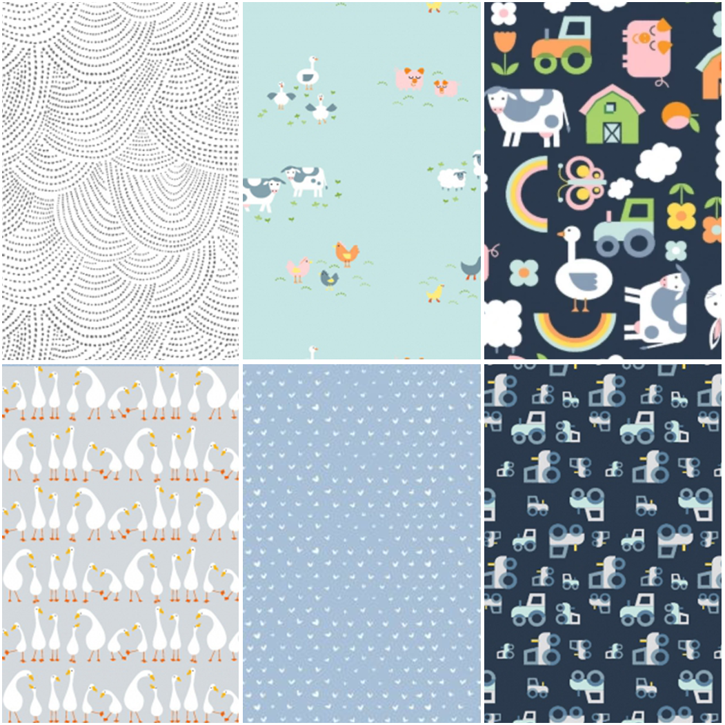 Hey Ewe Fabric Bundle | 6 Fat Quarters by Dear Stella for Quilting ...