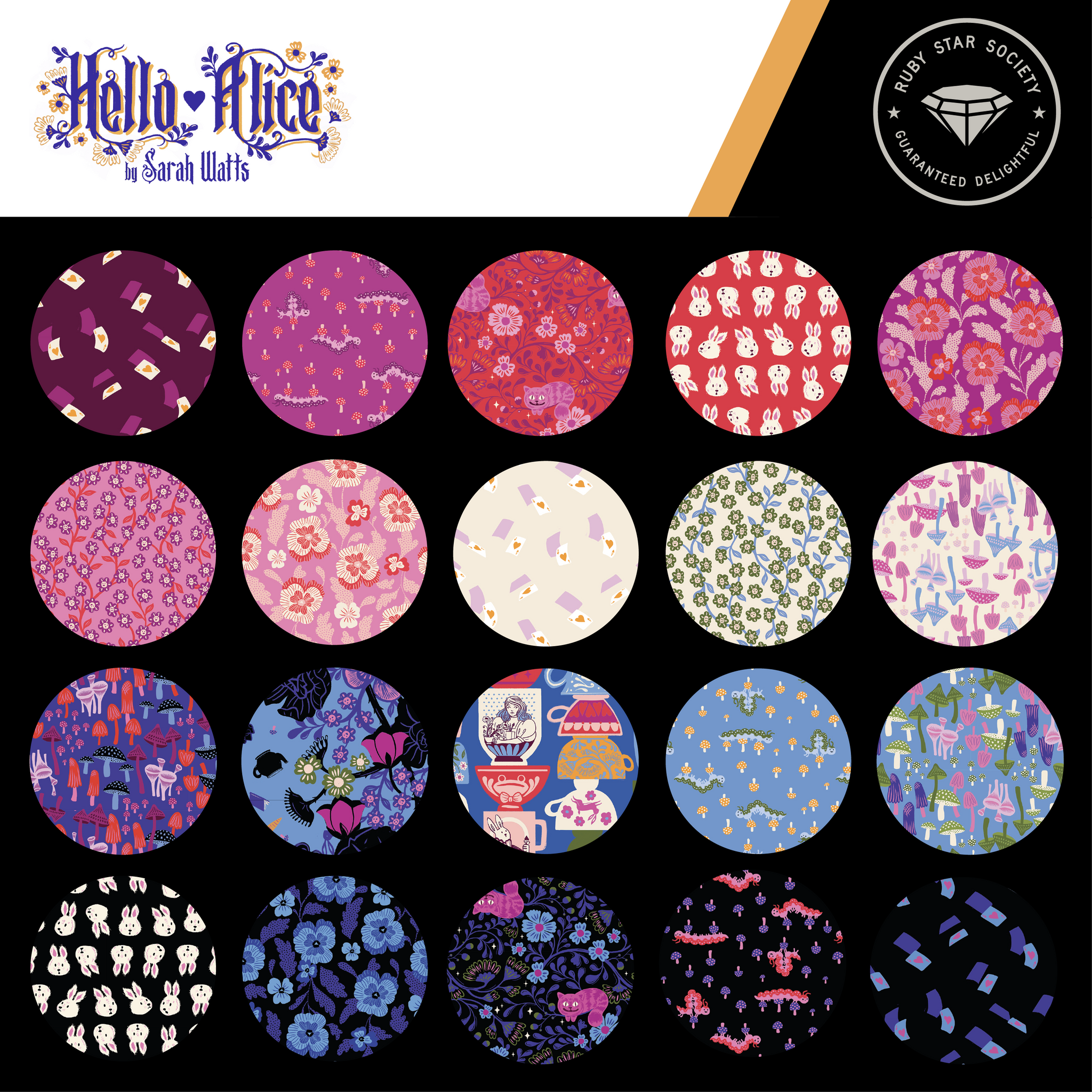 Hello Alice Fabric Collection | Ruby Star Society | Wonderland-Inspired — Fabric Roost, LLC